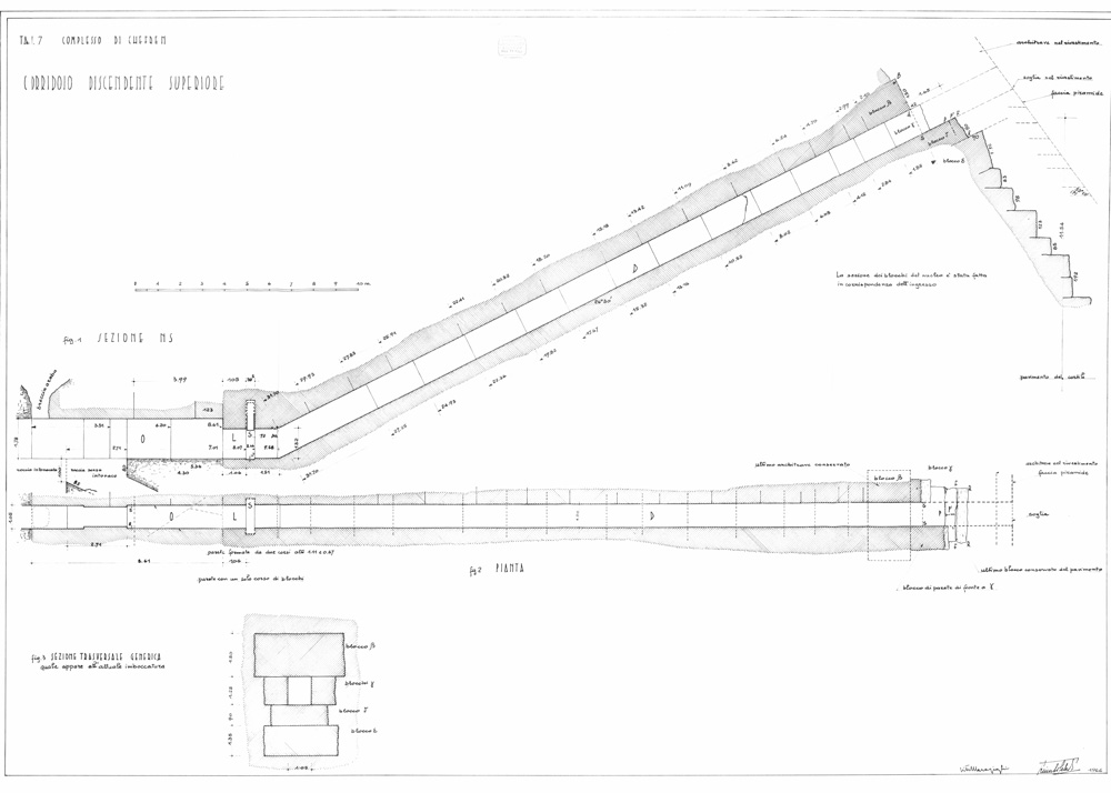 Digital Giza | Maps and plans: Khafre Pyramid, plan and sections