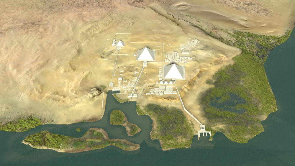 Digital Giza | Giza Plateau model: Site: Giza; View: Giza Plateau (model)