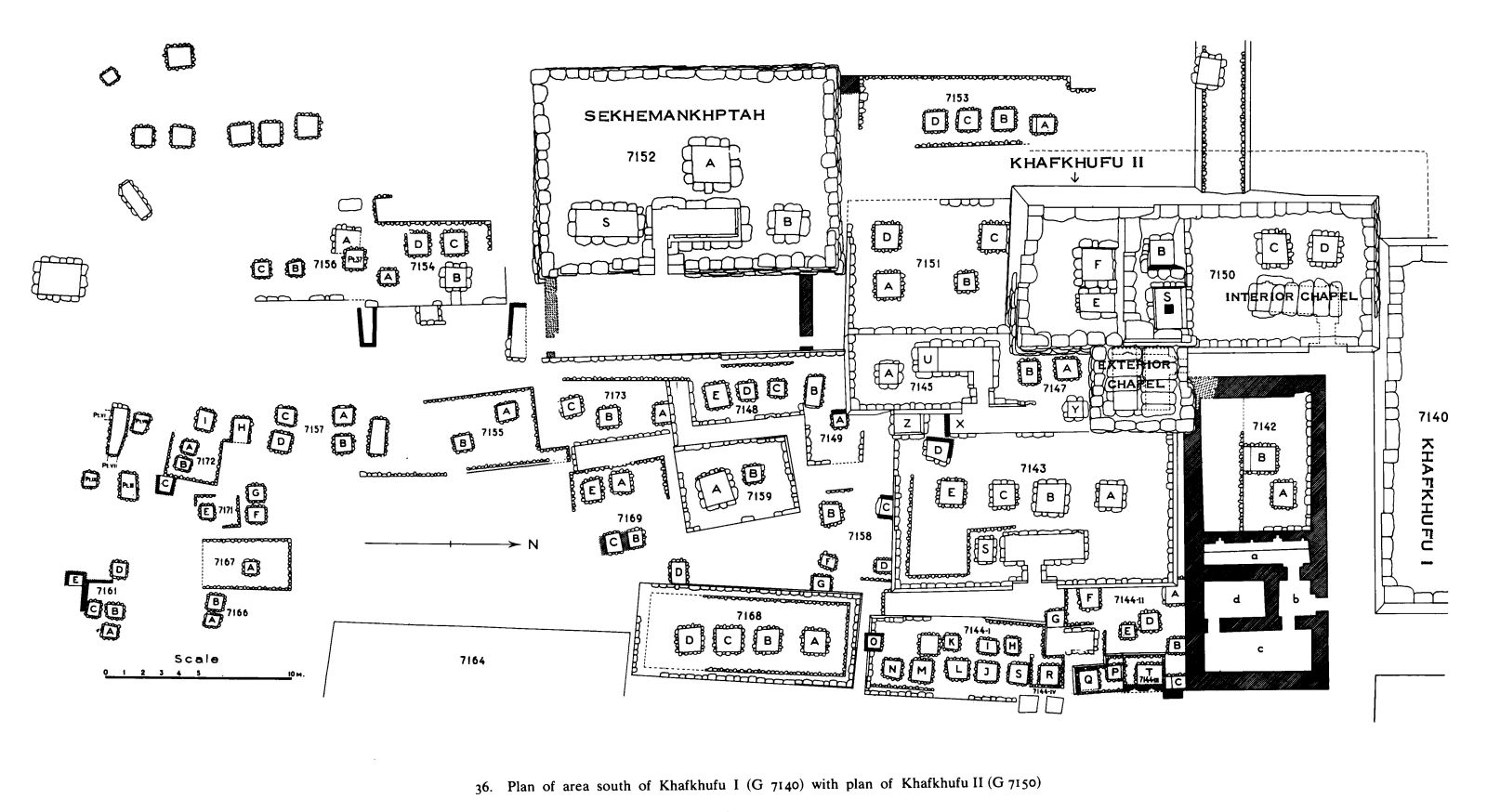 Digital Giza | Plan of Eastern Cemetery: area S of G 7140